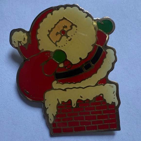 Jewelry | Vintage Santa Claus Enamel Pin | Poshmark